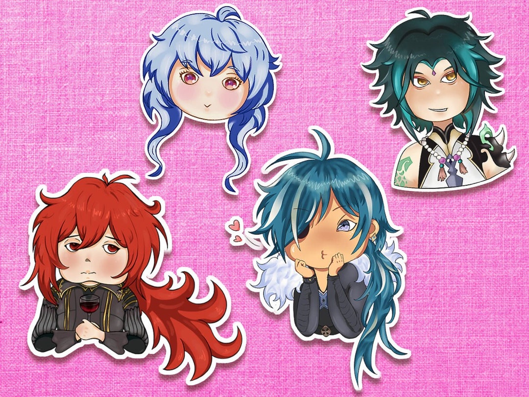 Genshin Impact Stickers Set of 8 - Etsy