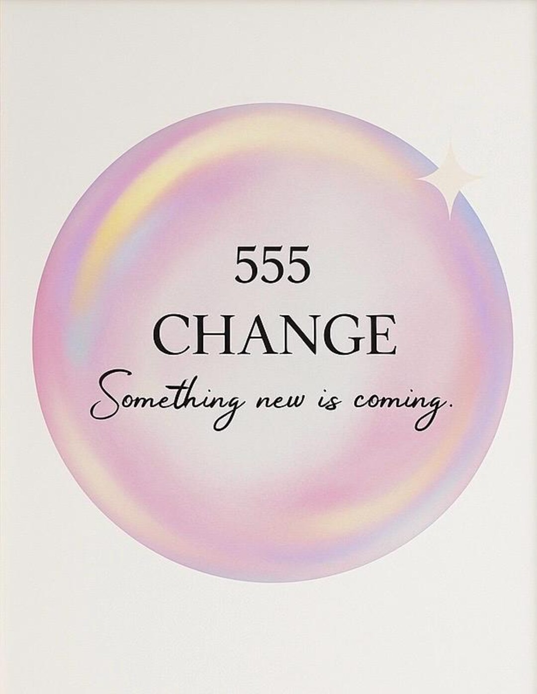 Angel Number 555 Printable Poster – Digital Download, A3 Wall Art ...