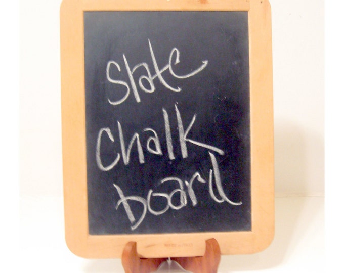Real Slate Chalkboard With Wood Frame.. Made in Italy - Etsy