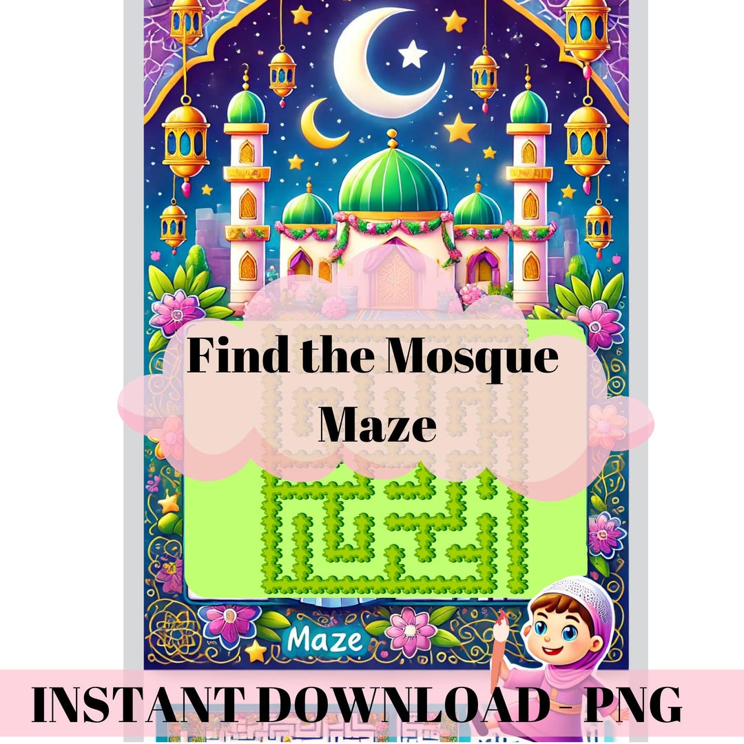 Find the Mosque Maze | Fun Ramadan Activity for Kids | Printable ...