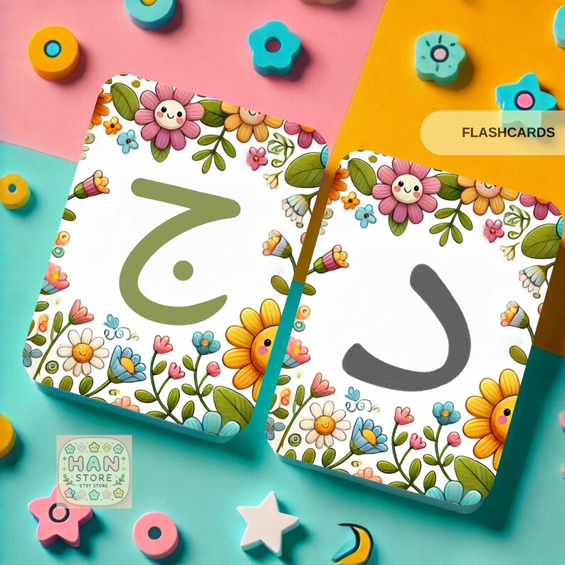 Digital Flashcards for Little Learners! Arabic Alphabet Flashcards ...