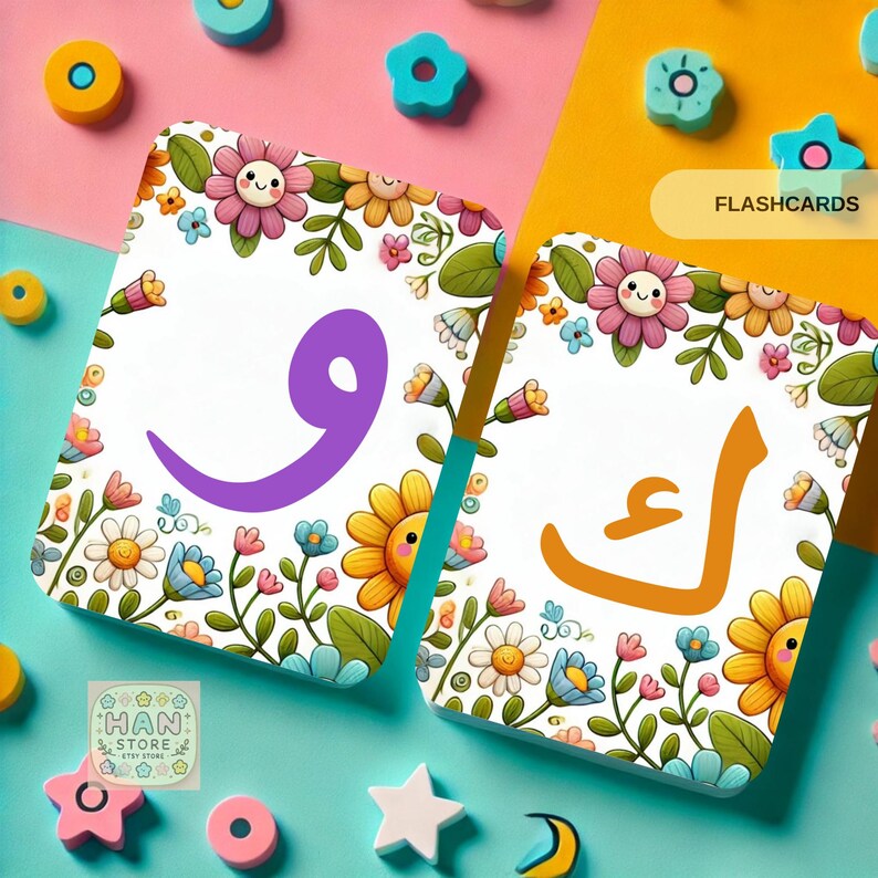 Digital Flashcards for Little Learners! Arabic Alphabet Flashcards ...