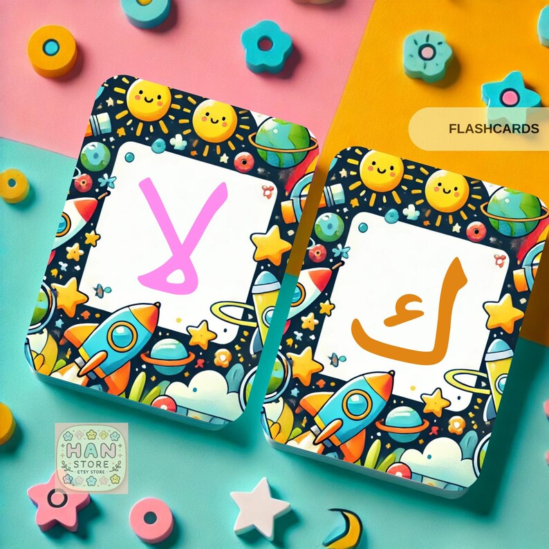 Digital Flashcards for Little Learners! ARABIC ALPHABET FLASHCARDS ...