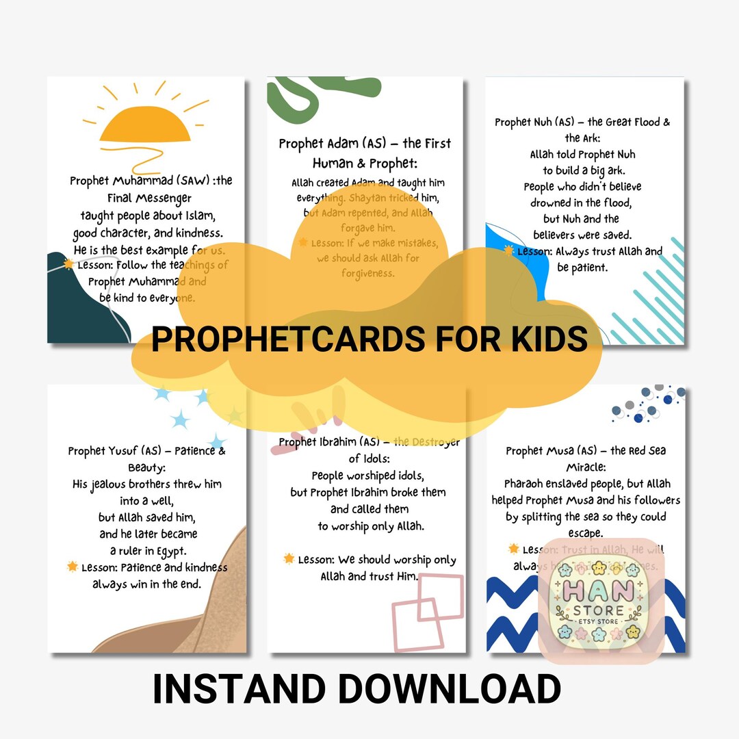 10 Prophets Name in the Quran | Special Design Educational & Aesthetic ...