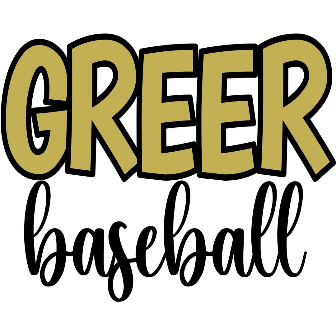 Greer Baseball 300 DPI PNG Digital File for Downloading. Perfect for ...
