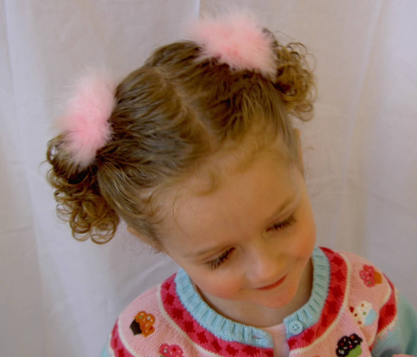 Pigtail Clips, Marabou Feather Princess Puffs, Toddlers and Little ...