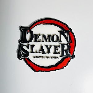 Demon Slayer 3D Logo Display and Display Stand. - Etsy