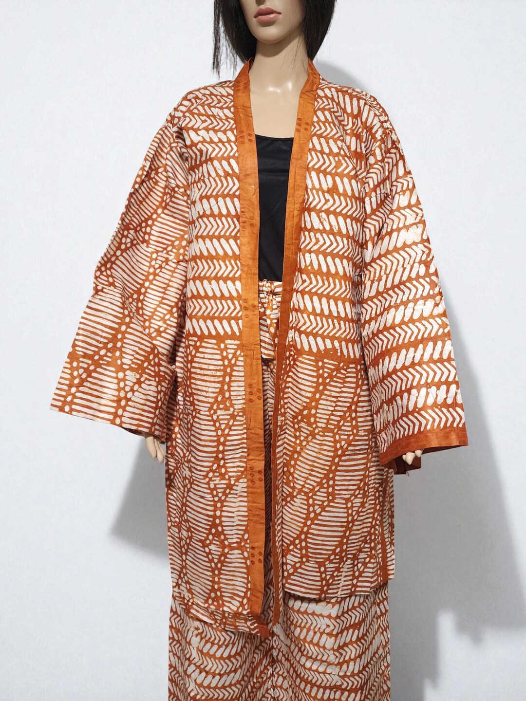 Ankara Kimono Set | African Print Kimono With Matching Pants | Handmade ...