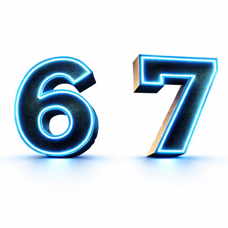 67 Neon Sign - Etsy