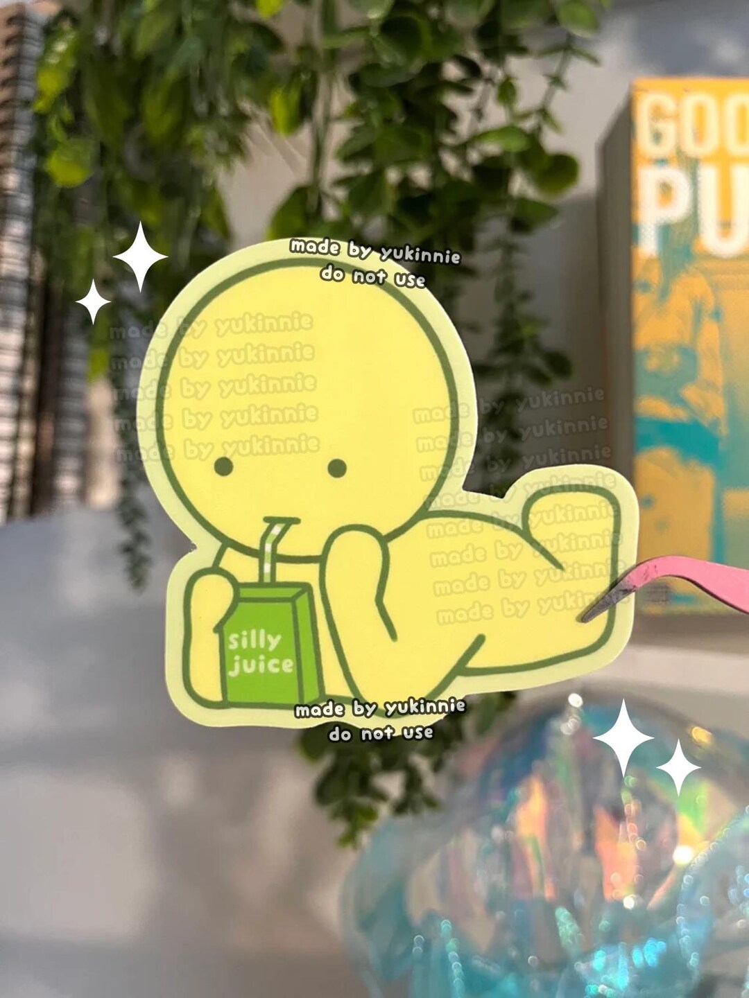 Silly Juice Green Guy Blind Box Sticker, Large Vinyl Sticker, Laptop ...