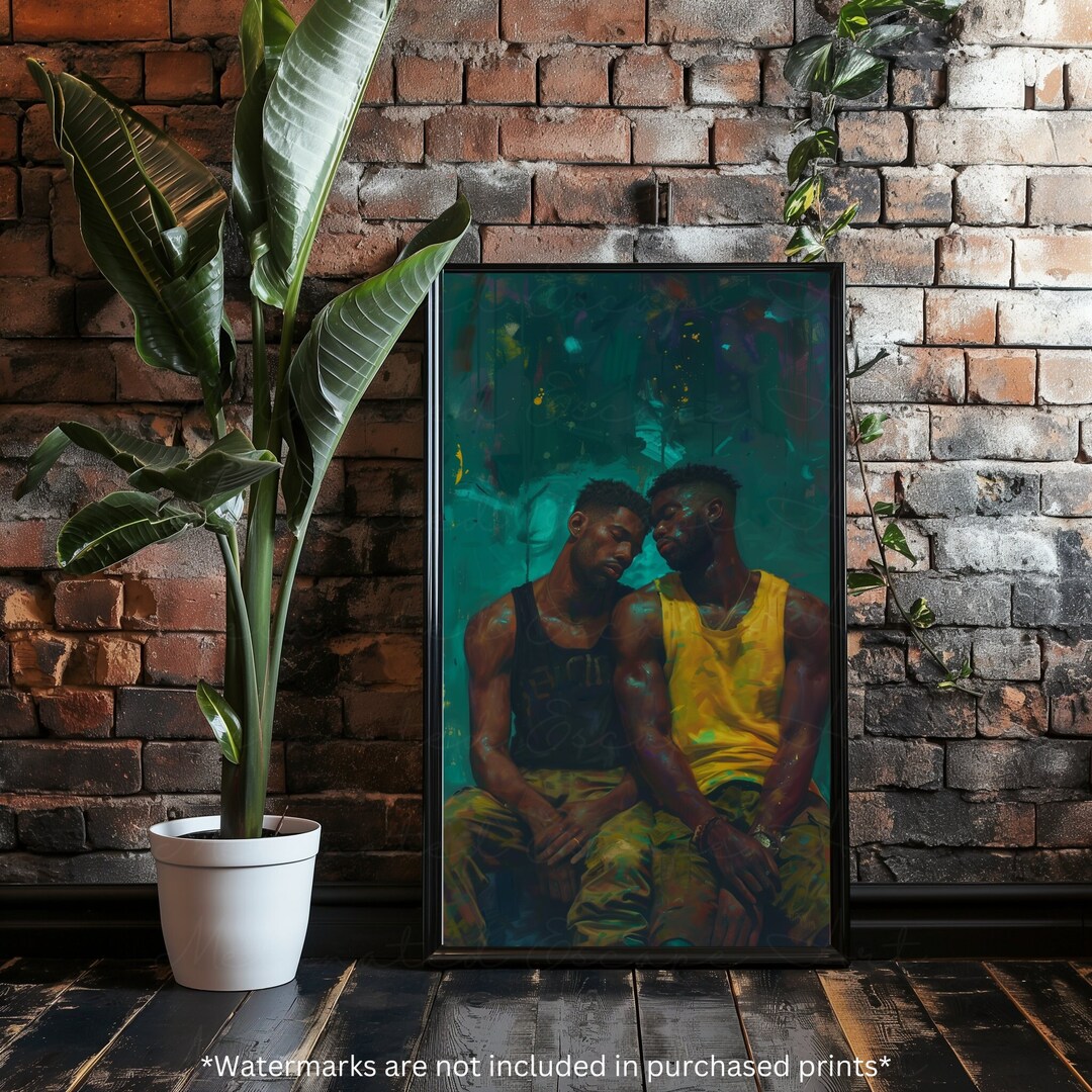 SOLIDERS OF LOVE | Black Gay Wall Art Digital, Black Queer Wall Art ...