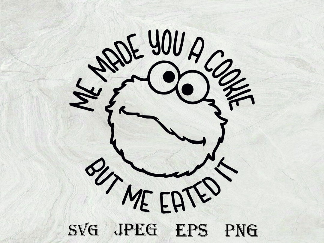 Cookie Monster Svgcookie Monster Silhouette Cookie Monster Cricut