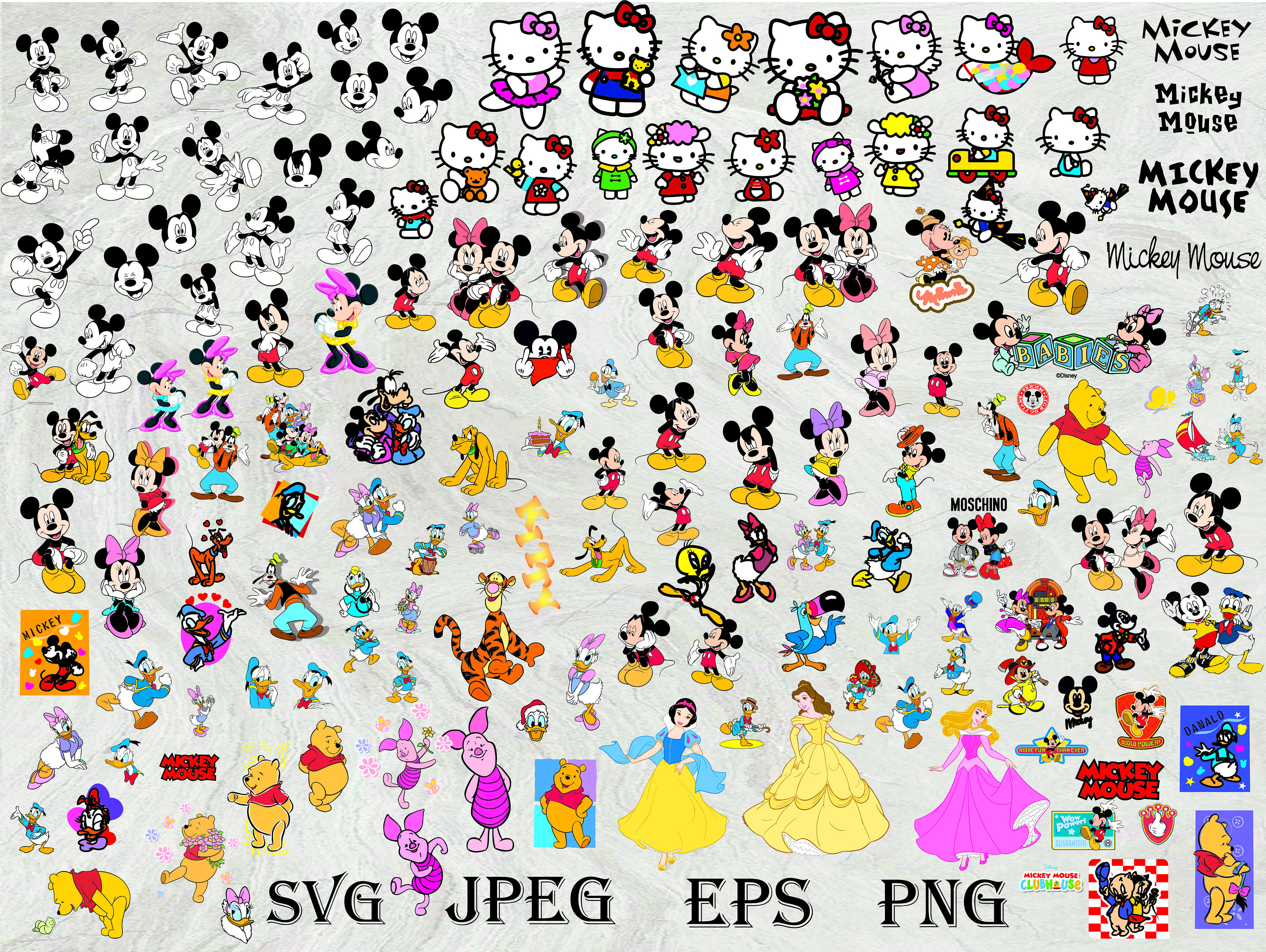 Mickey Mouse SVG Png Dxf Eps Bundle, Cut Files, Cricut, Silhouette ...