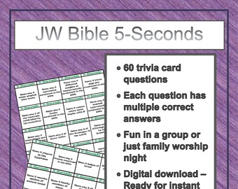 JW Bible Jeopardy Game for Family Worship Night - Etsy