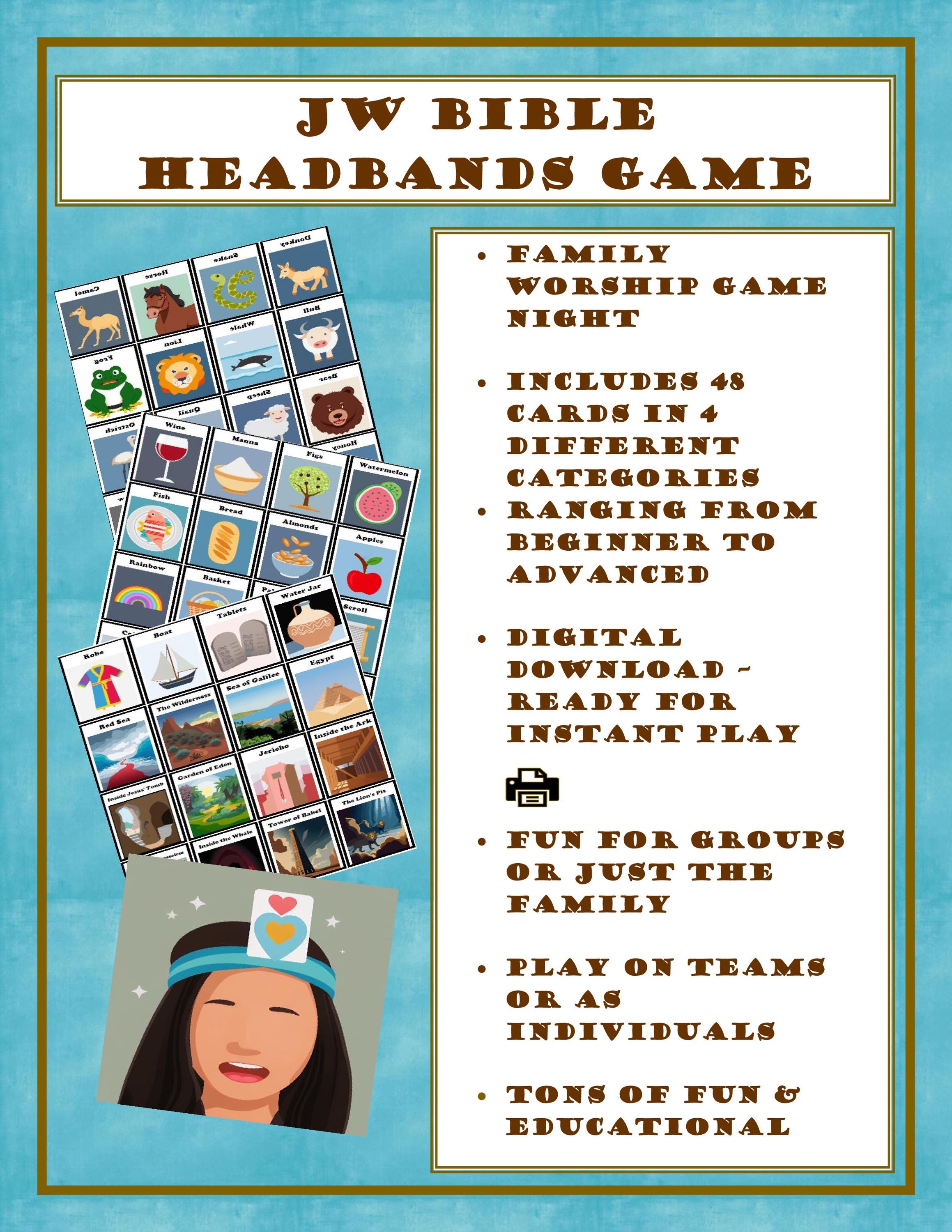 JW Bible Headbands Game for Family Worship Night - Etsy