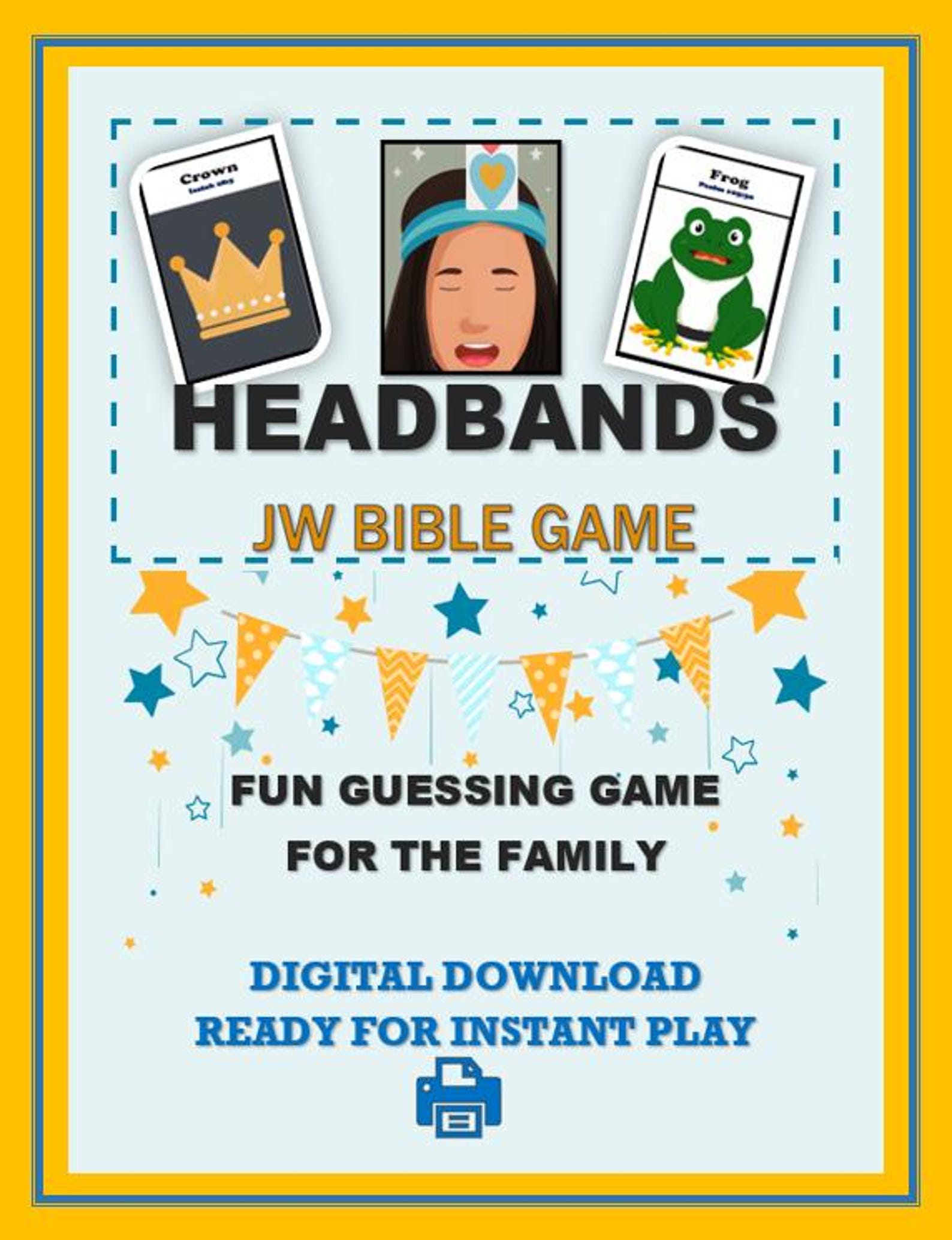 JW Printable Bible Game - Headbands - Family Worship Activity for Kids ...