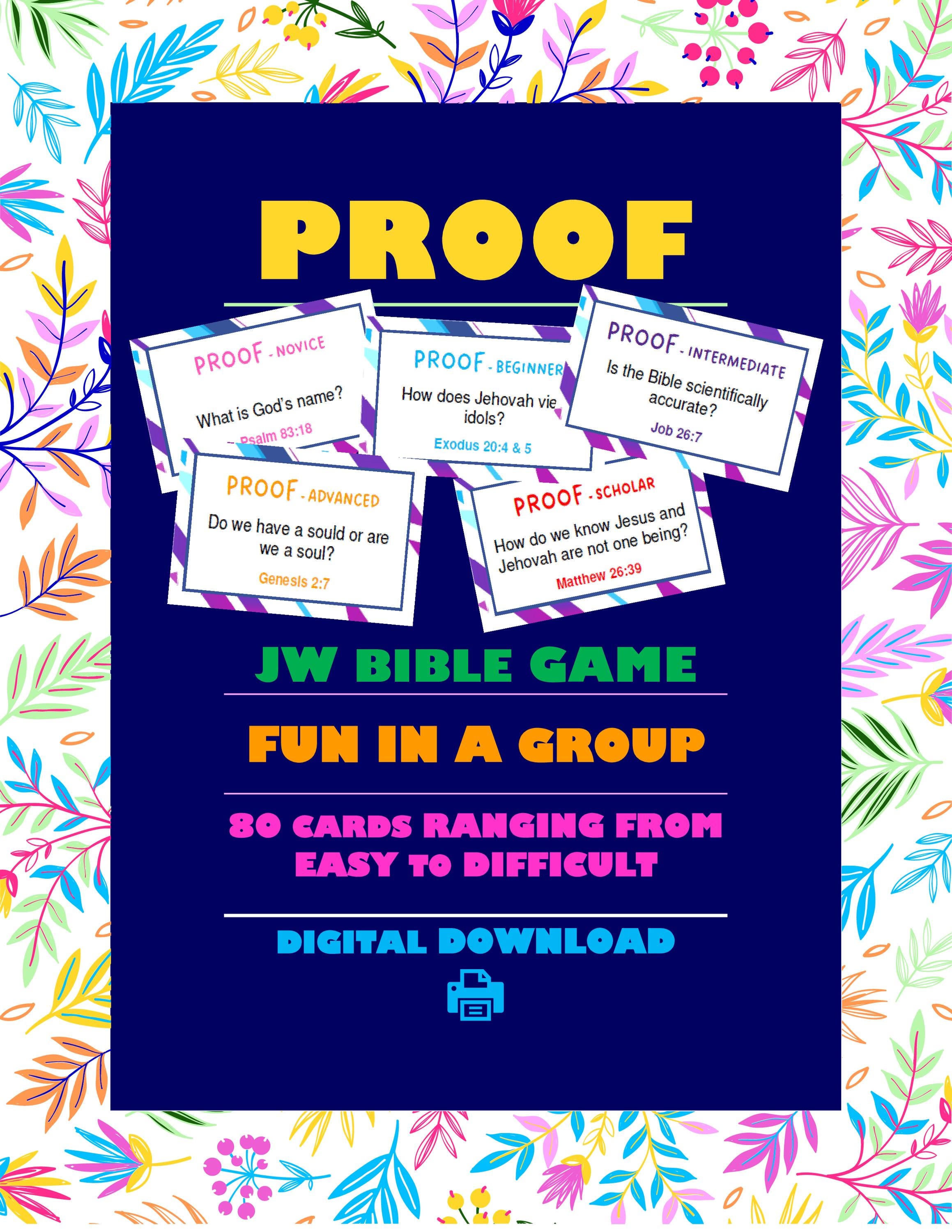 JW Bible Proof Game for Family Worship Night - Etsy