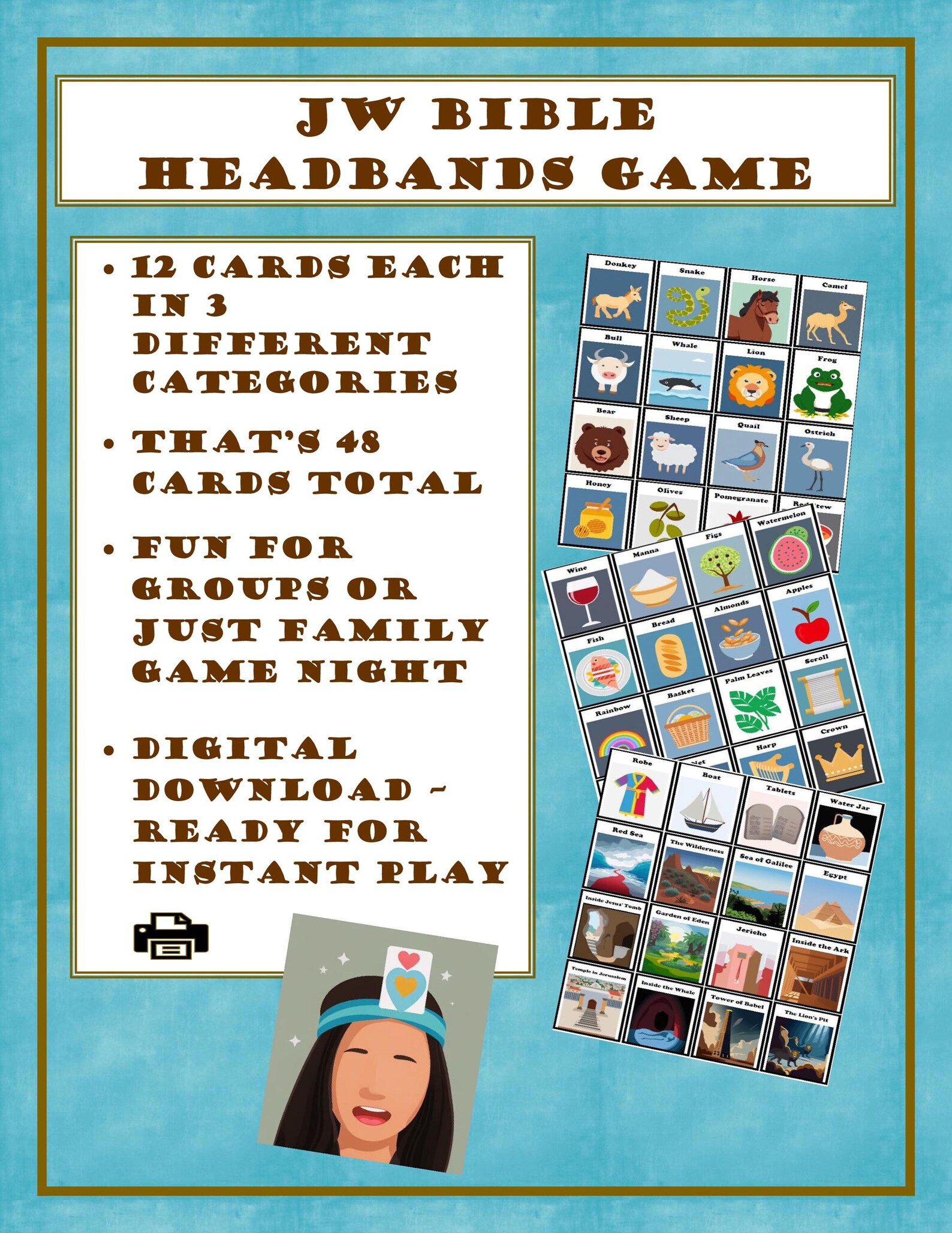 JW Bible Headbands Game for Family Worship Night - Etsy