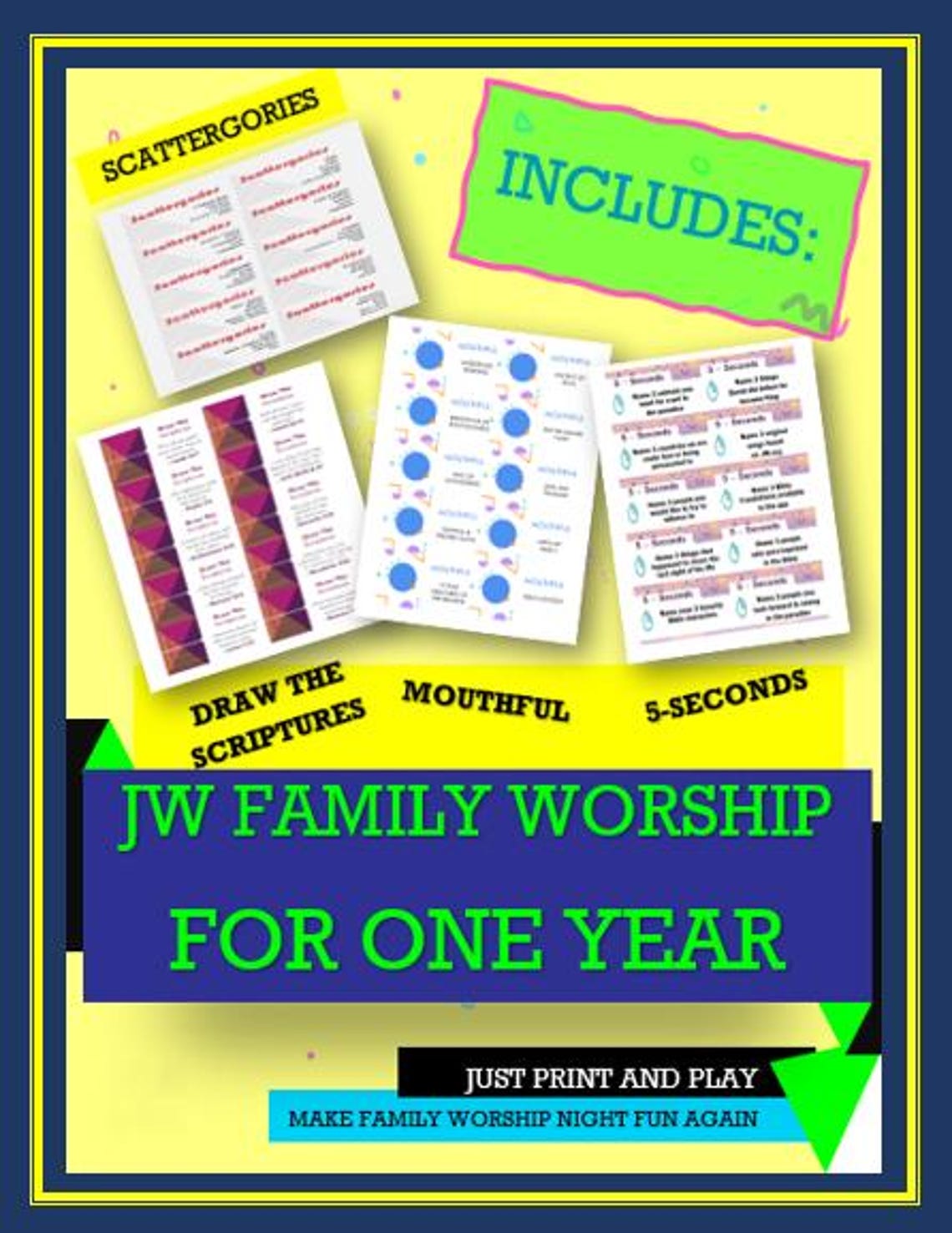 JW Family Worship for 1 Year - Games, Activities, Arts & Crafts ...