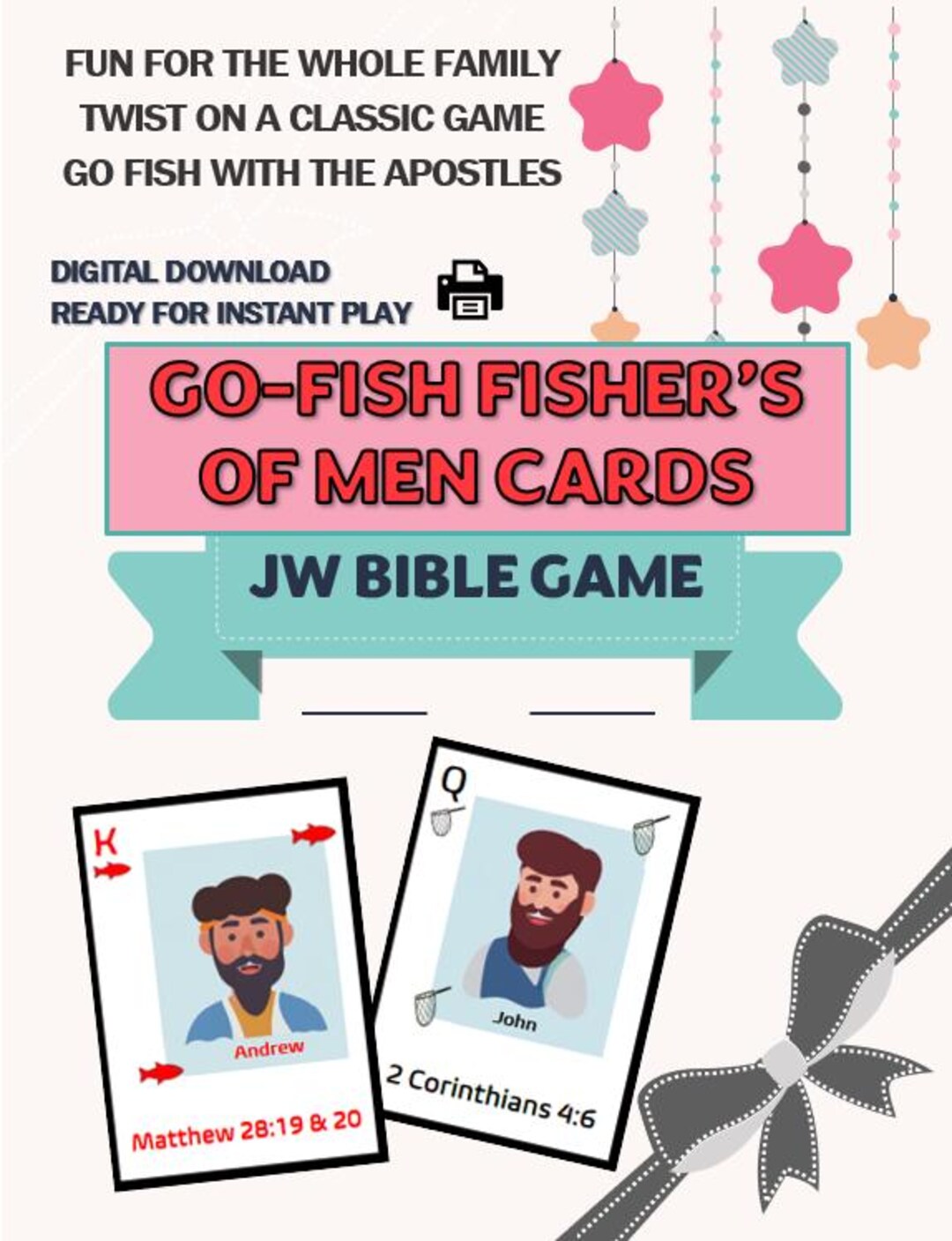 JW Bible Go-fish Fisher's of Men Game for Family Worship Night - Etsy