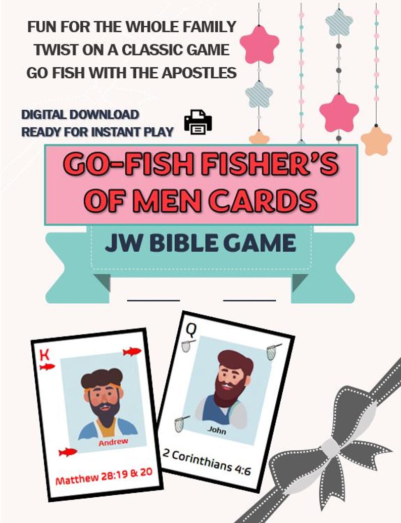 JW Bible Go-fish Fisher's of Men Game for Family Worship Night - Etsy ...