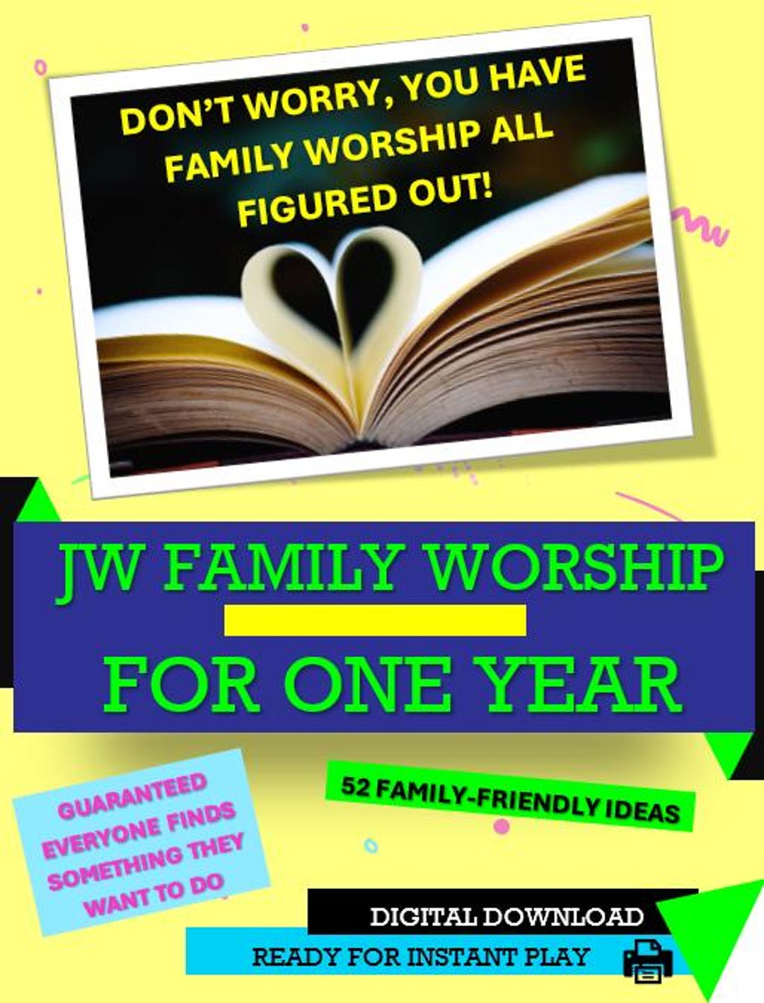 JW Family Worship for 1 Year - Games, Activities, Arts & Crafts ...