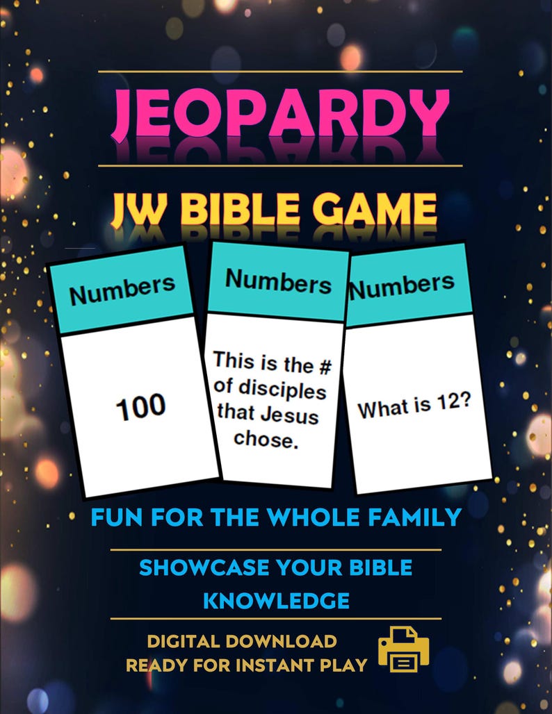 JW Bible Jeopardy Game for Family Worship Night - Etsy