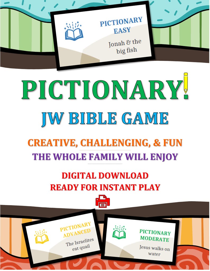JW Bible Pictionary Game for Family Worship Night - Etsy