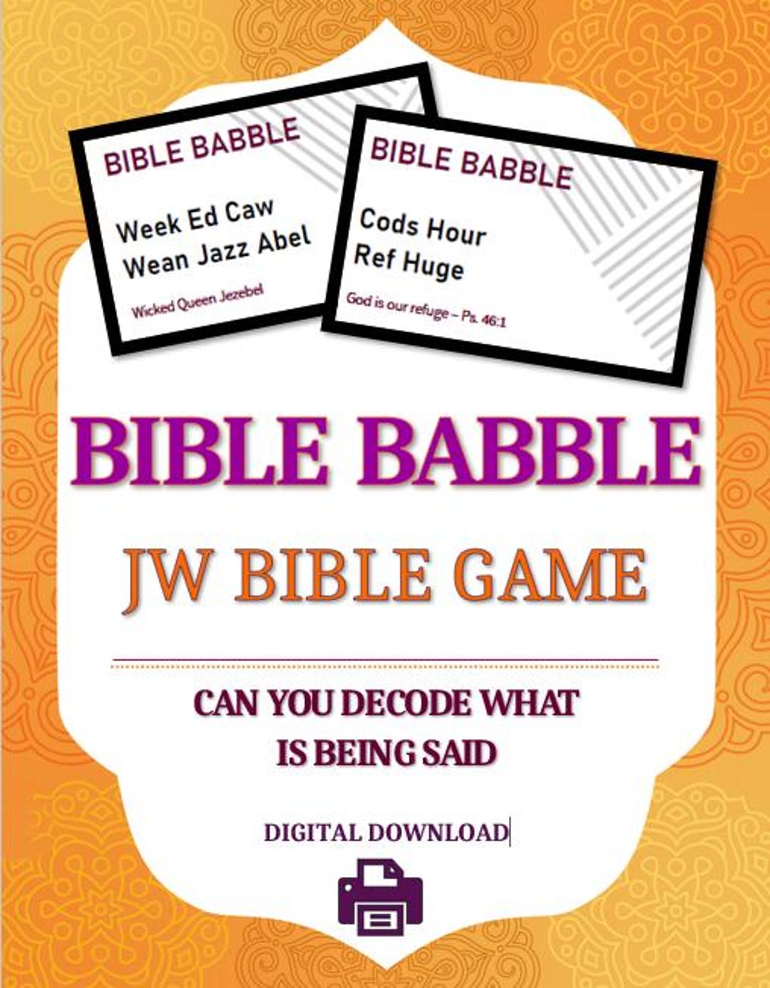 JW Bible Babble Game for Family Worship Night - BRAND NEW - Etsy