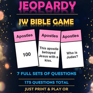 JW Bible Jeopardy Game for Family Worship Night - Etsy