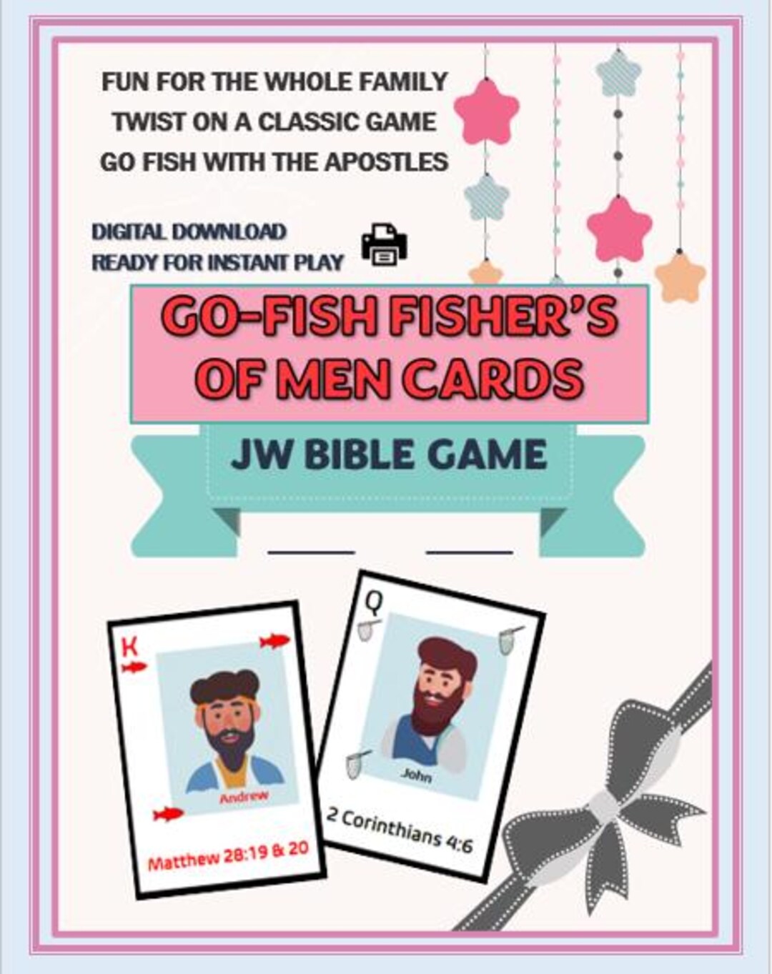 JW Bible Go-fish Fisher's of Men Game for Family Worship Night - Etsy UK