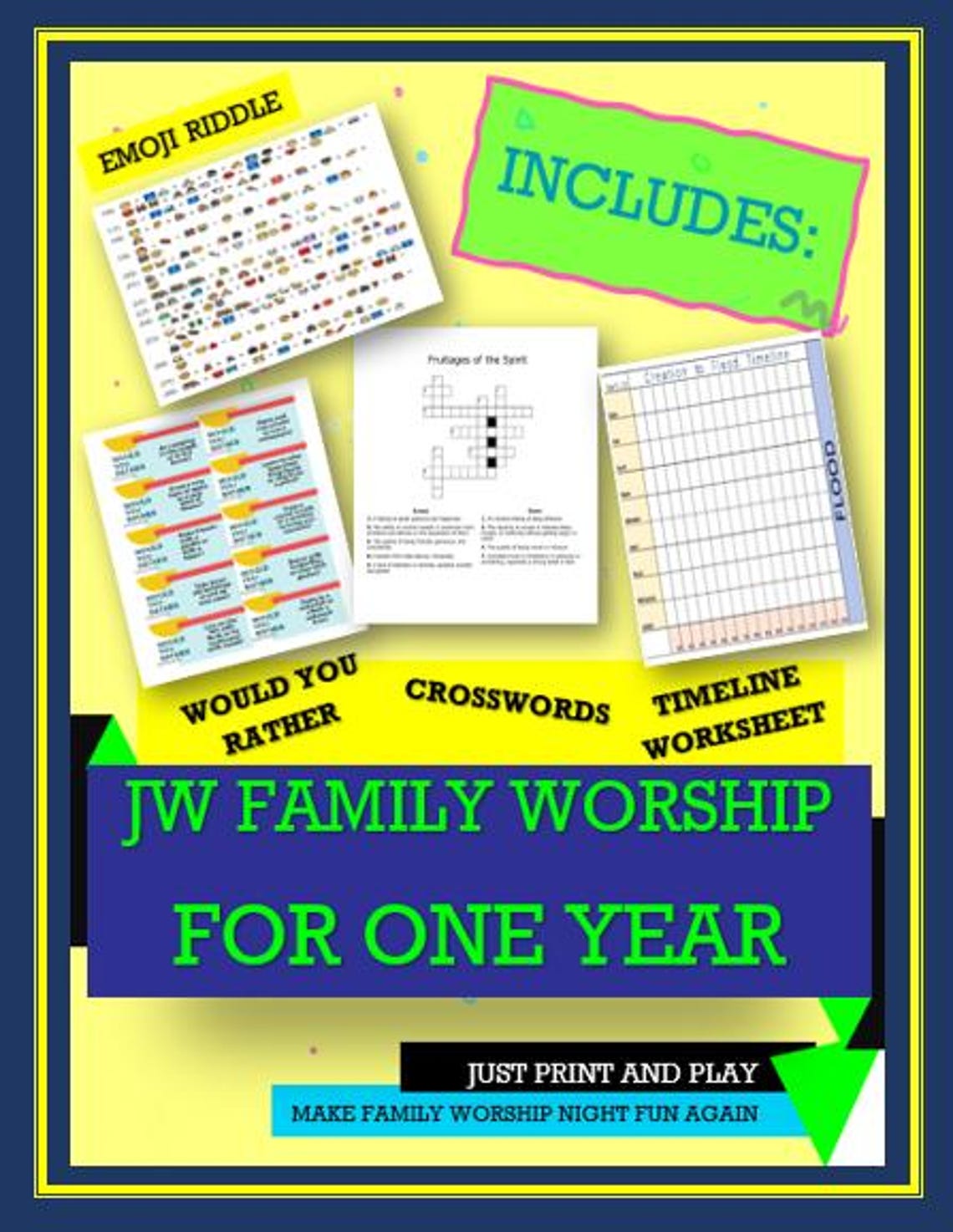 JW Family Worship for 1 Year - Games, Activities, Arts & Crafts ...