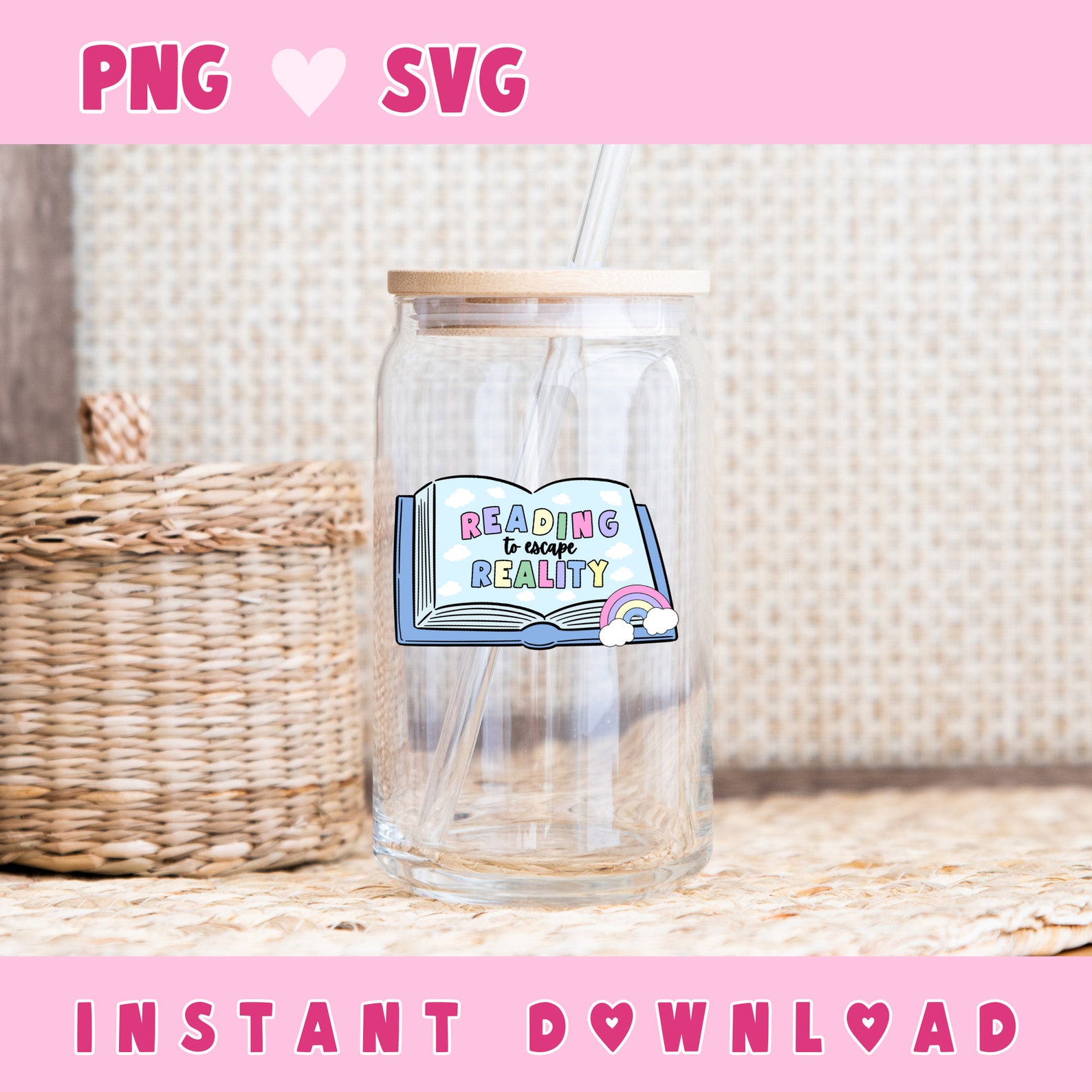 Reading to Escape Reality SVG PNG Design, Cute Bookish Design for ...