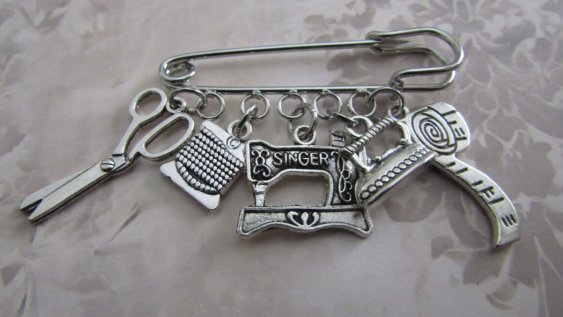 Singer Sewing Machine Safety Pin Charm One Safety Pin Charm for Junk ...