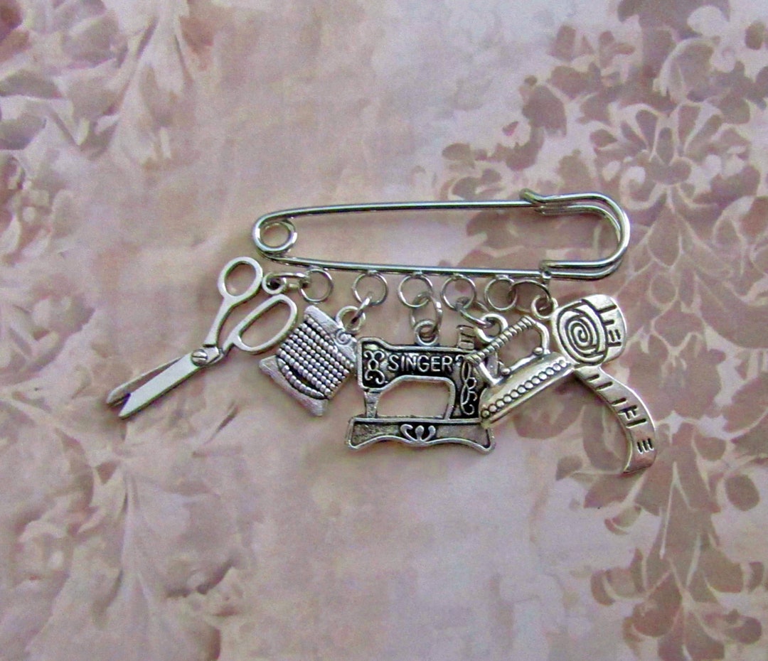 Singer Sewing Machine Safety Pin Charm One Safety Pin Charm for Junk ...