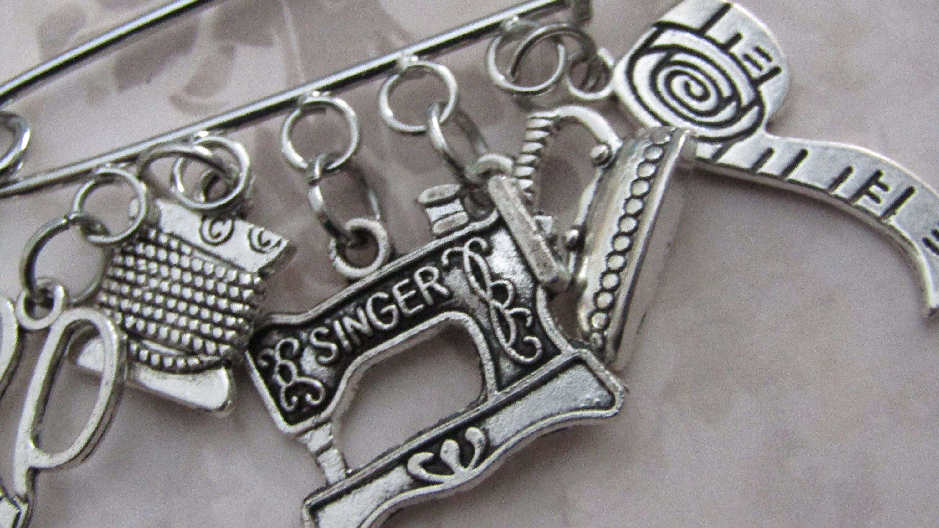 Singer Sewing Machine Safety Pin Charm One Safety Pin Charm for Junk ...