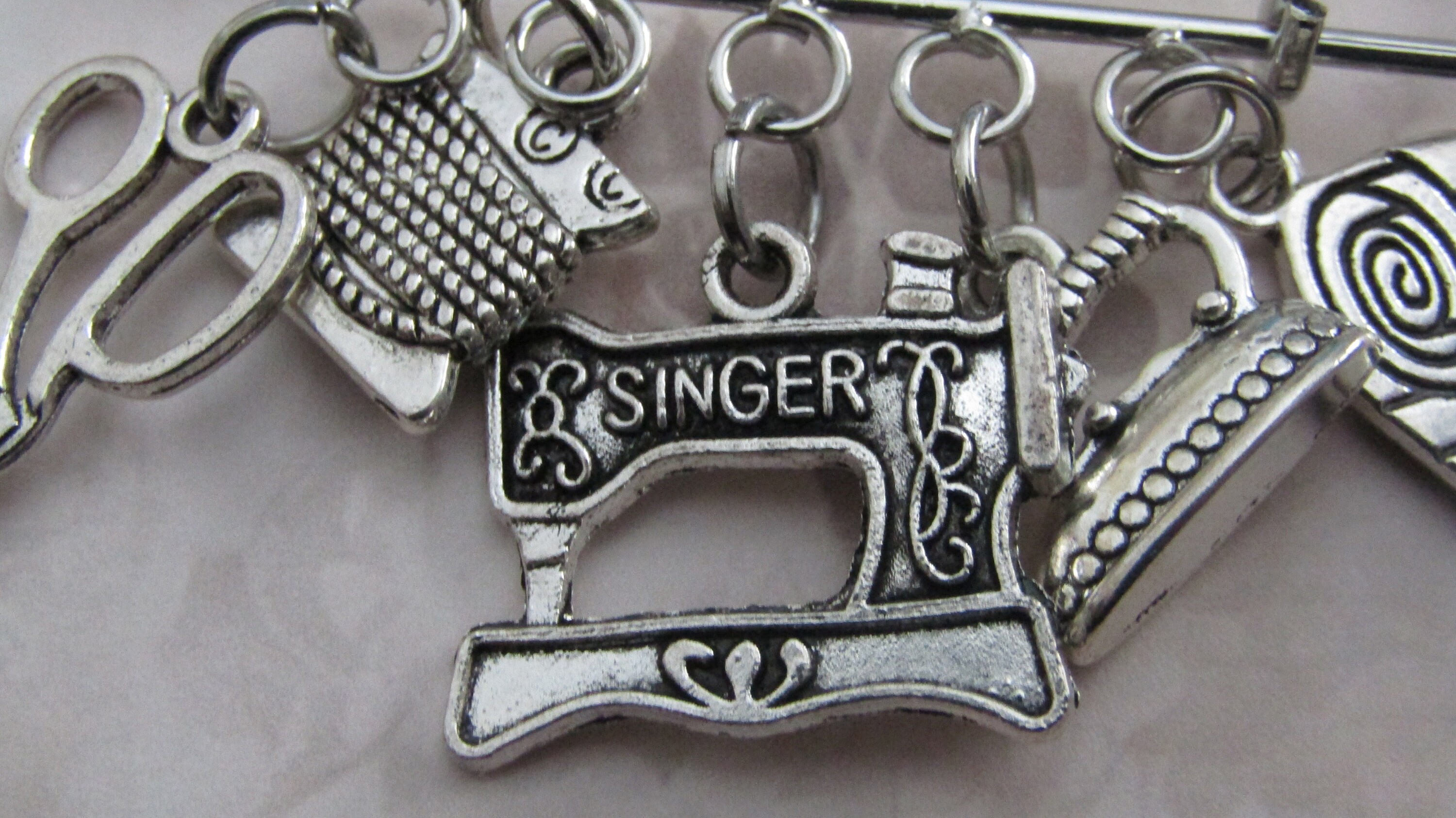 Singer Sewing Machine Safety Pin Charm One Safety Pin Charm for Junk ...