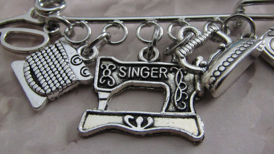 Singer Sewing Machine Safety Pin Charm One Safety Pin Charm for Junk ...