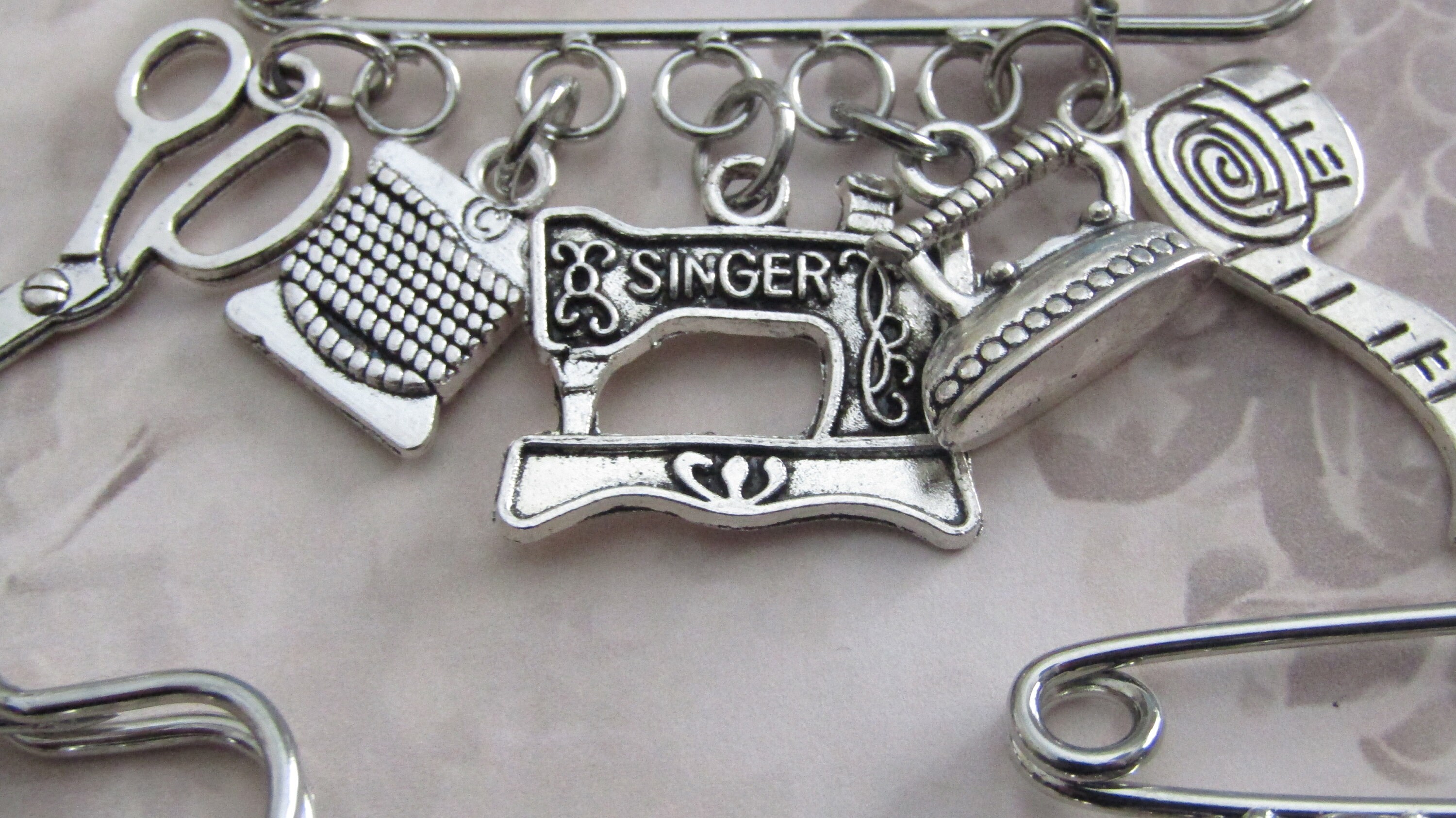 Singer Sewing Machine Safety Pin Charm One Safety Pin Charm for Junk ...