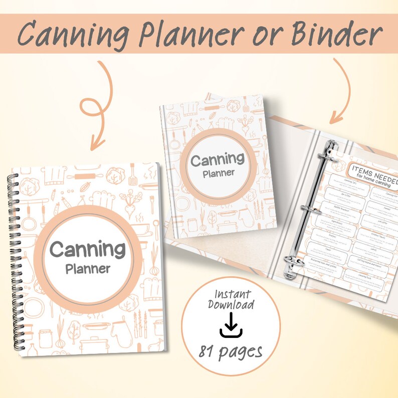 Canning Journal Printable, Canning Planner, Homestead Planner, Pantry ...