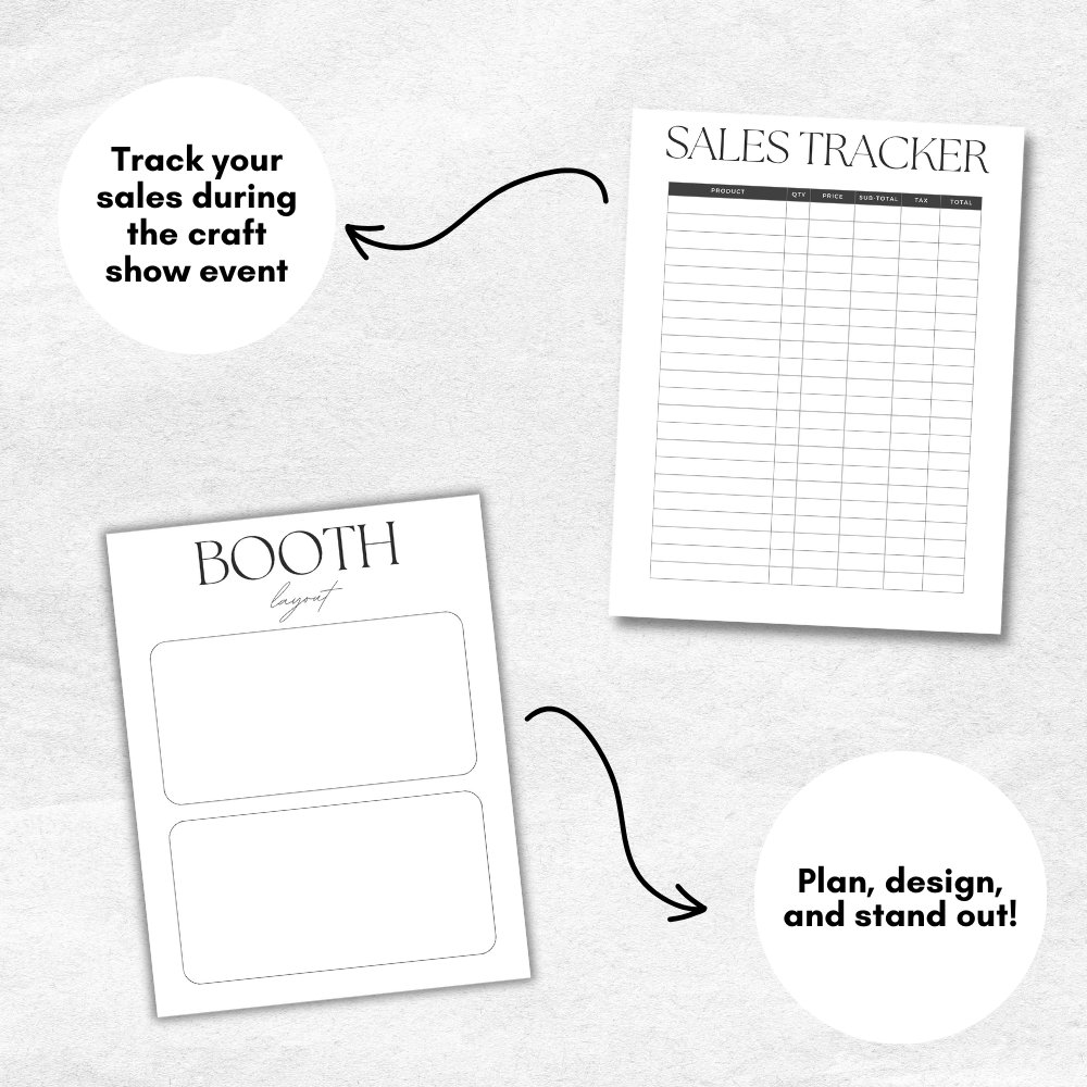 Craft Show Planner Printable Flea Market Checklist Craft Show Tracker ...