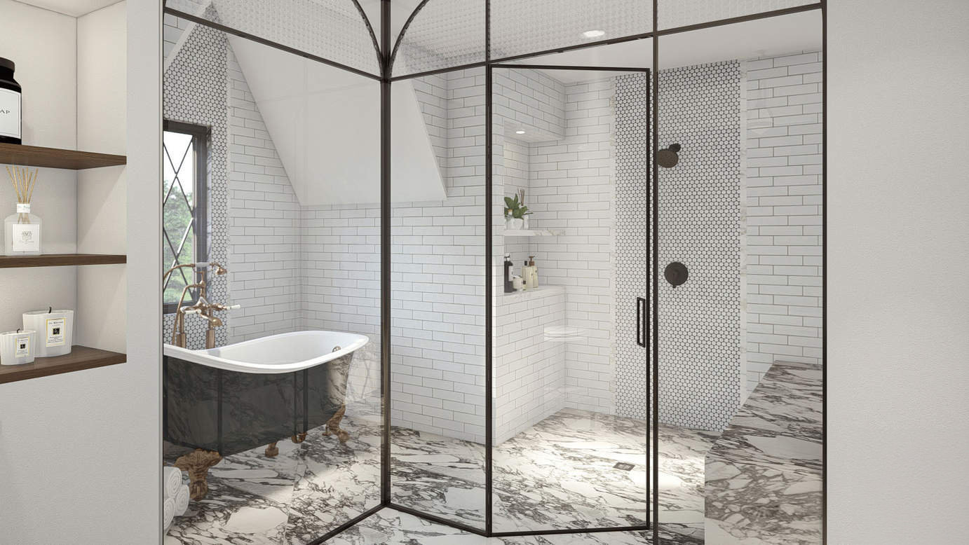Bathroom Interior Design, Bathroom 3D Rendering, 3D Architectural ...