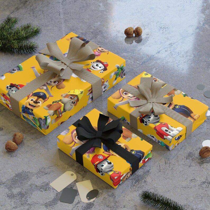 Paw Patrol Gift Wrapping Paper Rolls Rubble Sky Chase Paw Patrol Kids ...