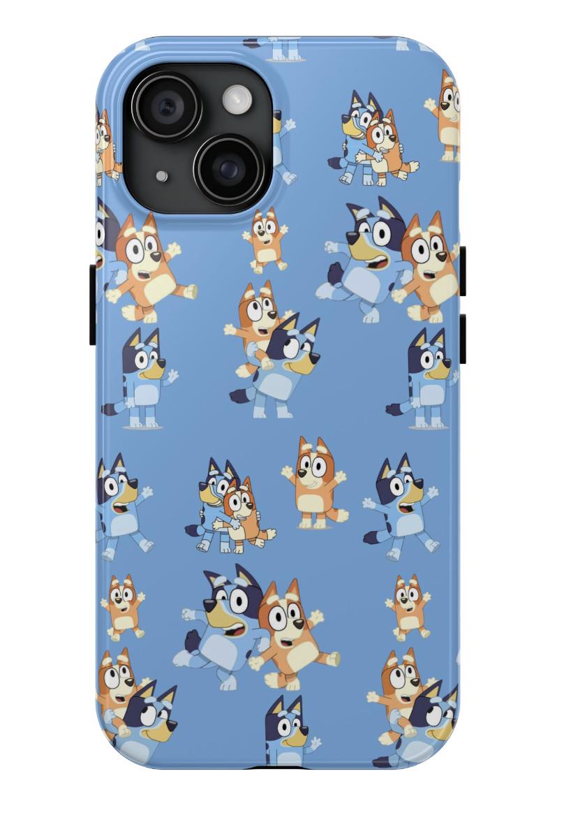Bluey and Bingo Cartoon iPhone Magsafe Tough Magnetic Case Adult Phone ...