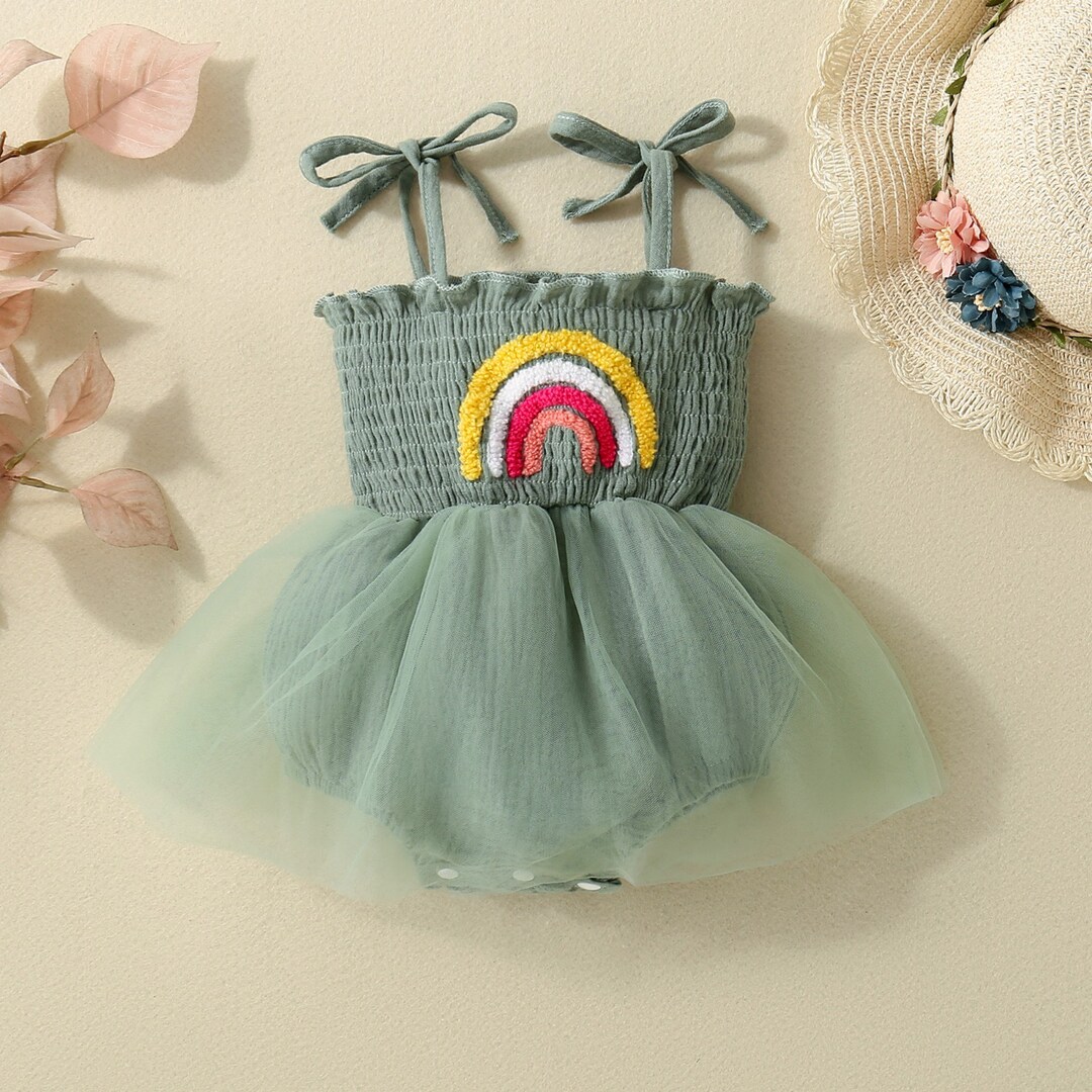 Cute Baby Tutu Dress, Personalized Hand Embroidered Birthday Baby ...