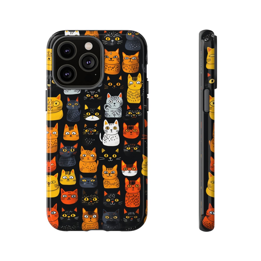 Colours Cats Tough Phone Case, Gift for Her, Iphone, Samsung, Mom, Mum ...