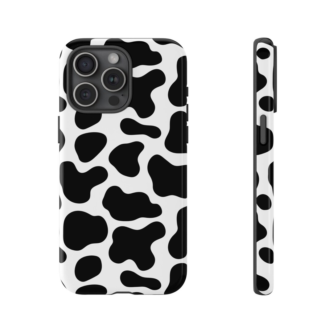 Cow Print Black and White Tough Phone Cases, Phone Case, iPhone Case, Cow Print, Colourful ...