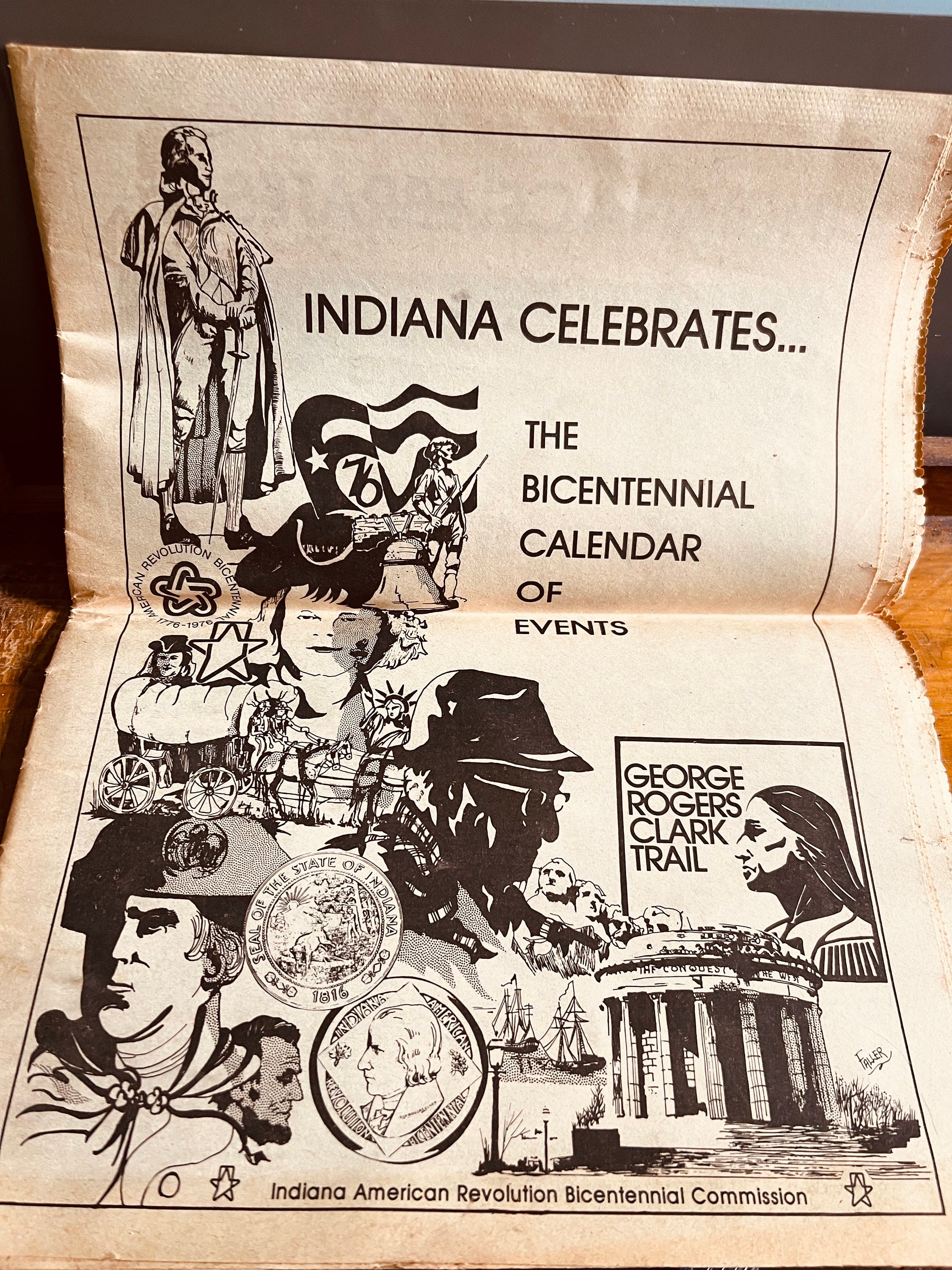 Indiana Celebrates the Bicentennial Calendar of Events Newspaper - Etsy