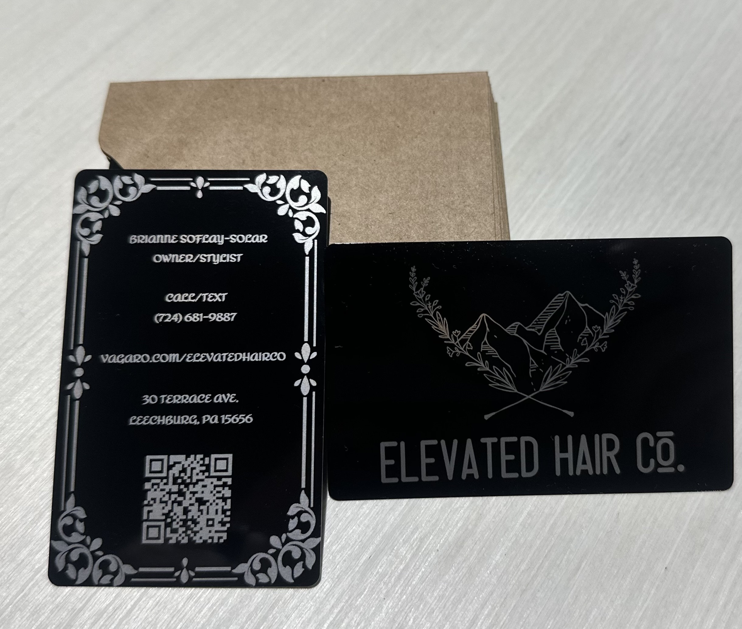 Custom Engraved Metal Business Cards - Etsy