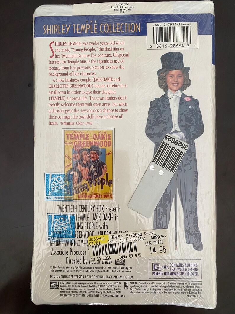 Shirley Temple VHS Sealed - Etsy